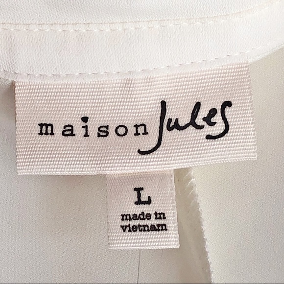 Maison Jules | Tops | Nwt Maison Jules Offwhite Embellished Collar ...